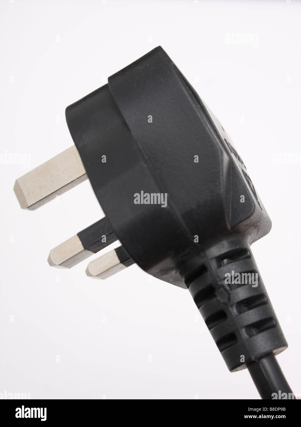 black electrical 3 pin UK plug Stock Photo - Alamy