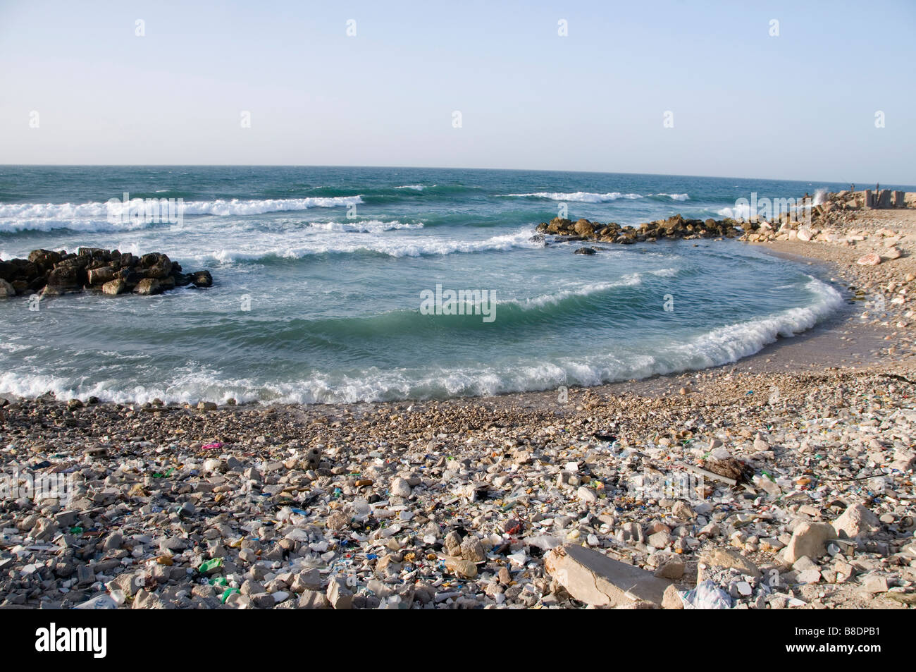 Gaza Beach with rubbish Stock Photo - Alamy