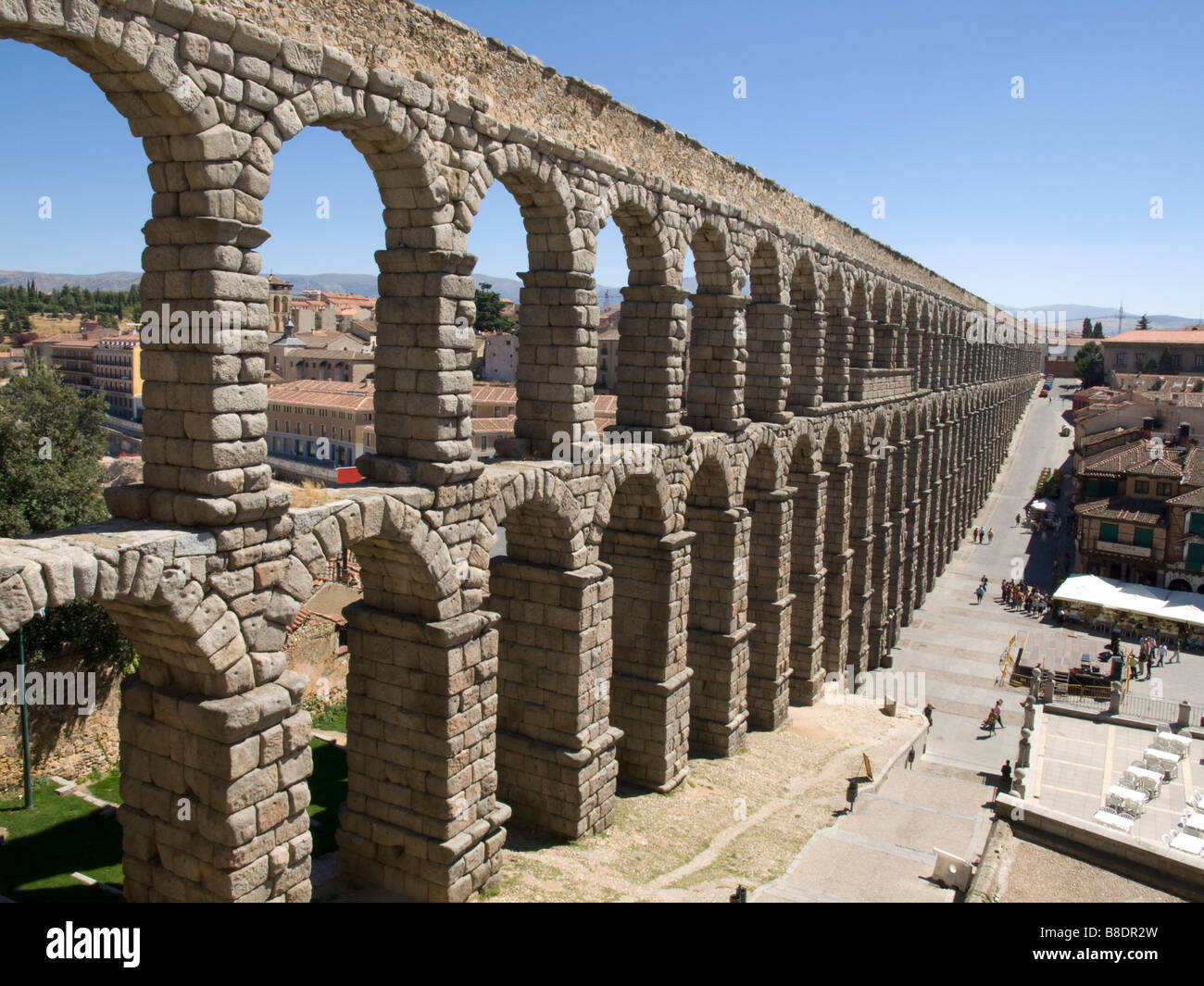 Roman aqueduct in Segovia, Spain Stock Photo - Alamy