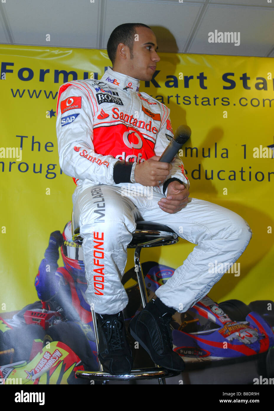 Lewis Hamilton going back to his karting roots Stock Photo - Alamy