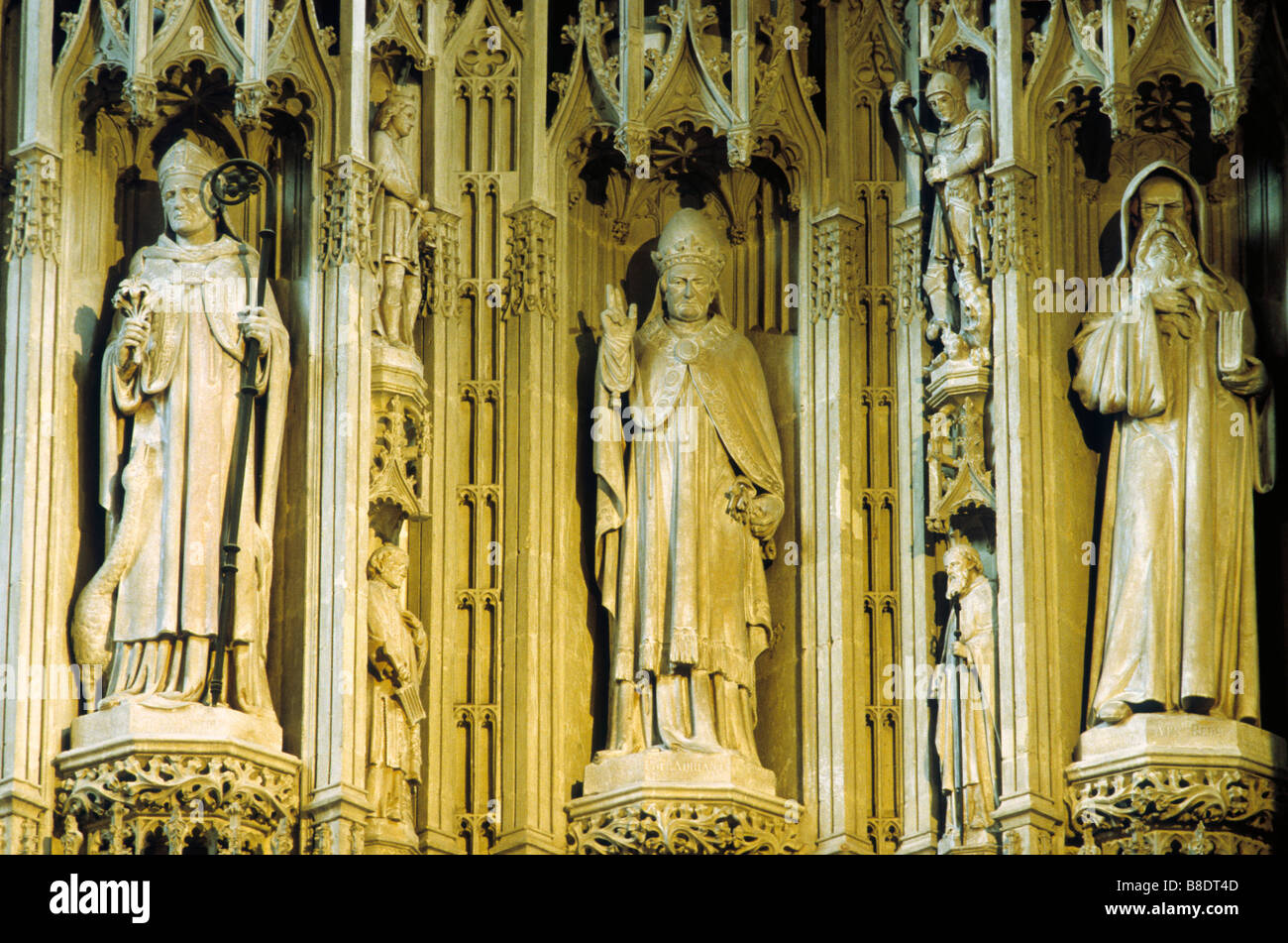 St Albans Cathedral 15th century medieval altar screen interior detail ...