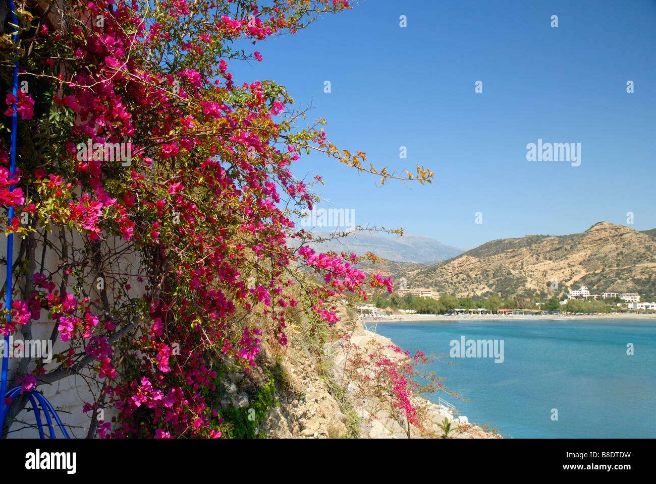 The lovely village of Agios Galini on the South Coast of the Island of ...