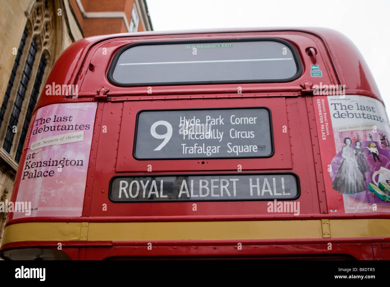 Route master bus number 9 Stock Photo - Alamy