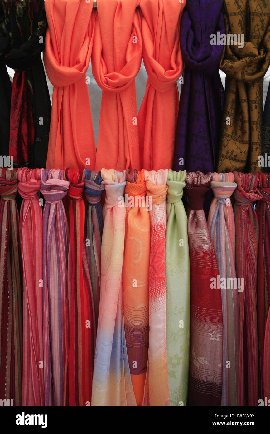 Spanish Traditional Scarfs Market Stalls Inca Town Mallorca Majorca ...