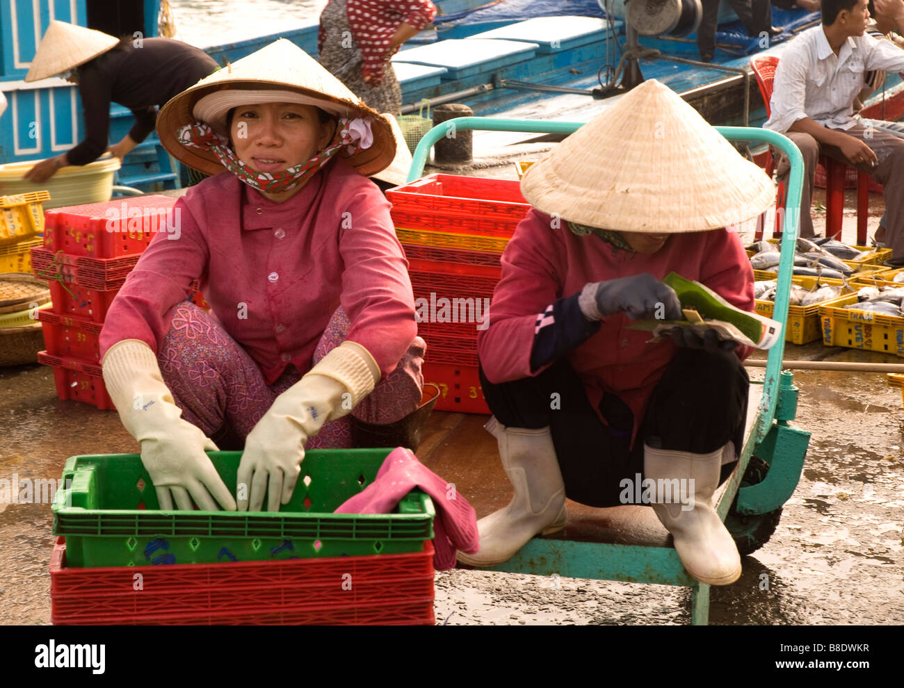 Fish Market Vietnam Stock Photo - Alamy