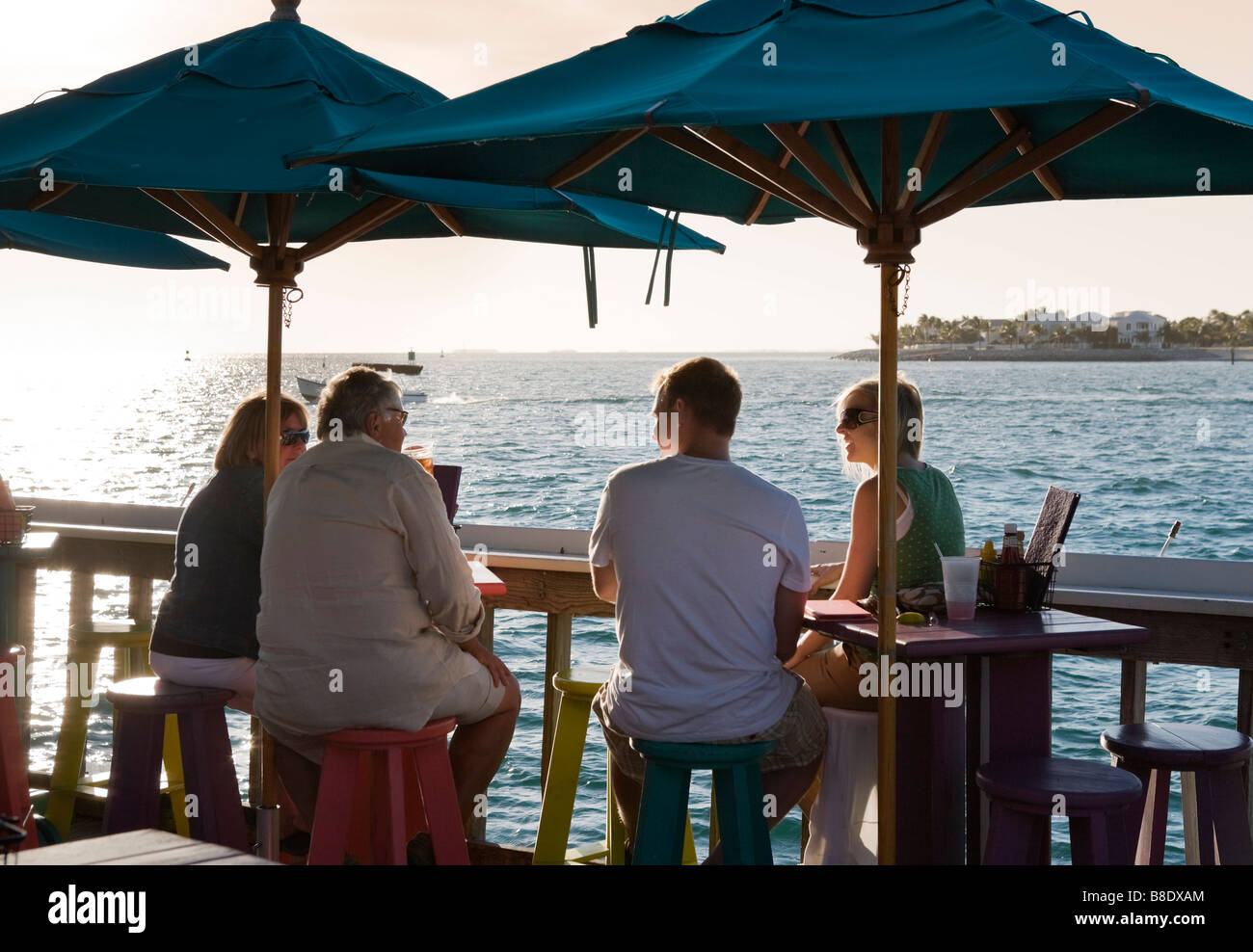 Sunset Pier bar and restaurant just before sunset, Ocean Key Resort ...