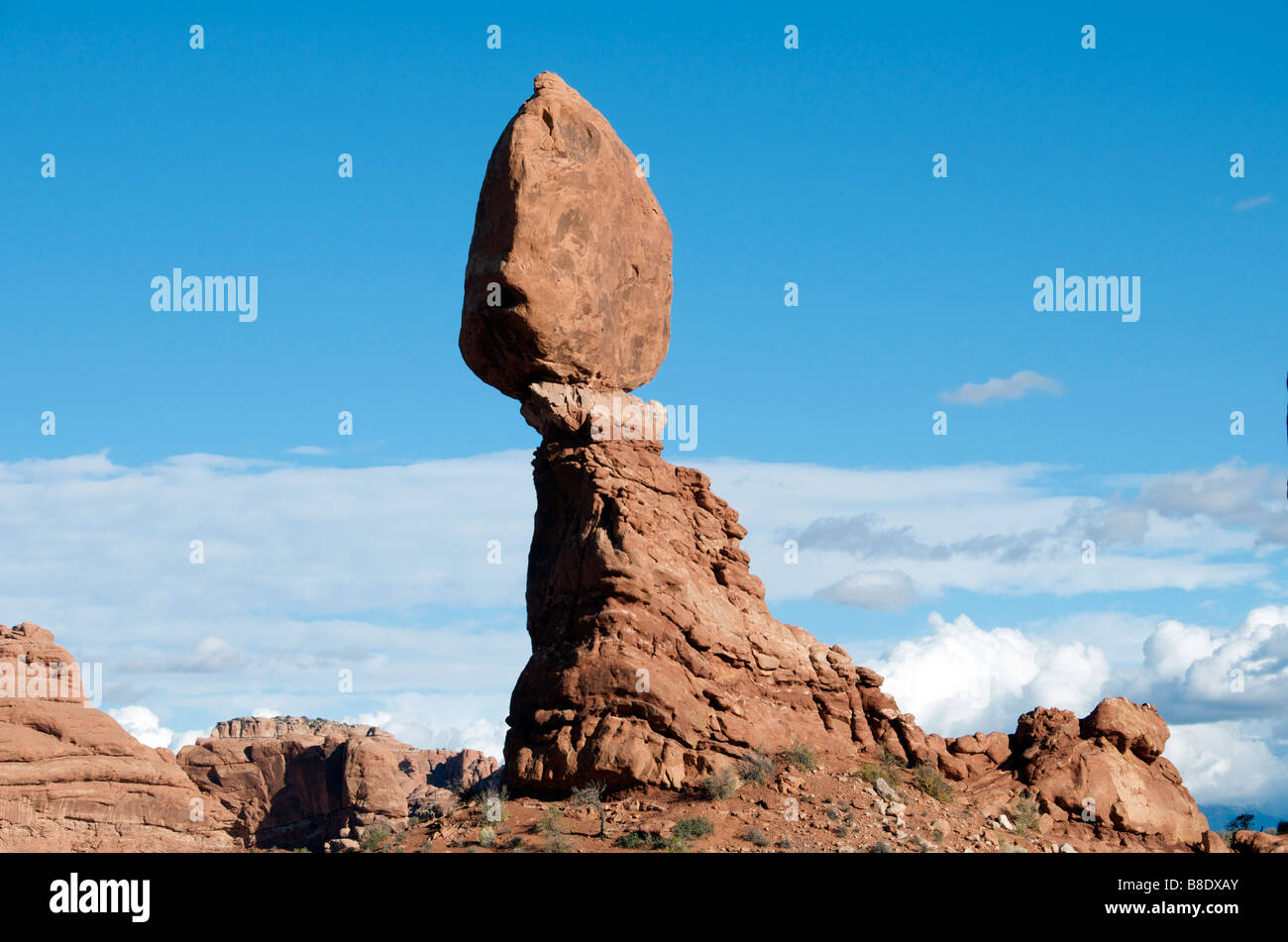 Balanced Rock Arches National Park Utah USA Stock Photo - Alamy