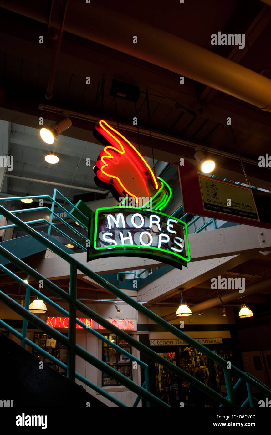 Pike place market sign hi-res stock photography and images - Alamy