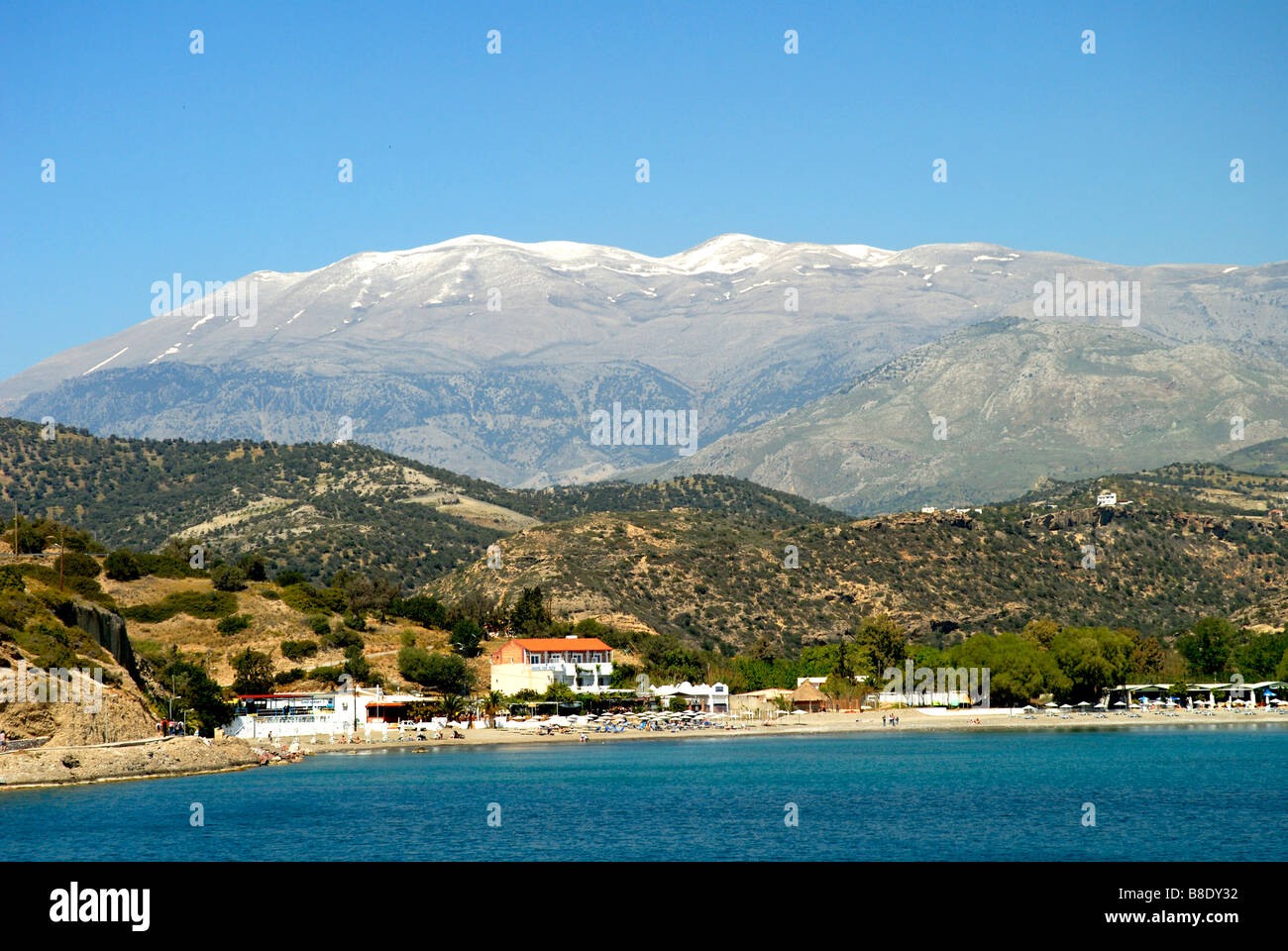 The lovely village of Agios Galini on the South Coast of the Island of ...
