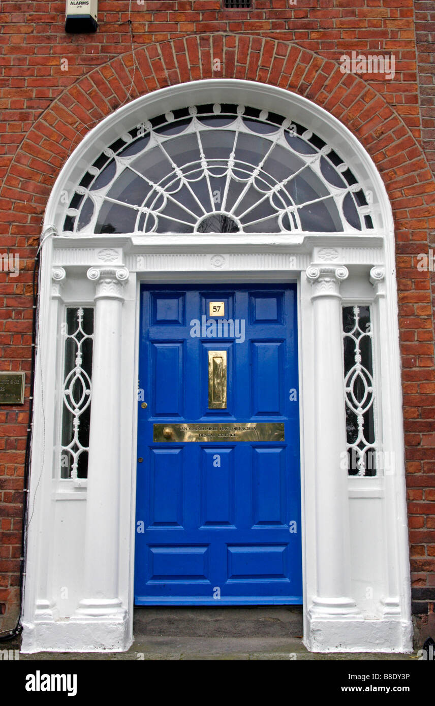 Ireland Dublin Merrion Square doors Stock Photo - Alamy