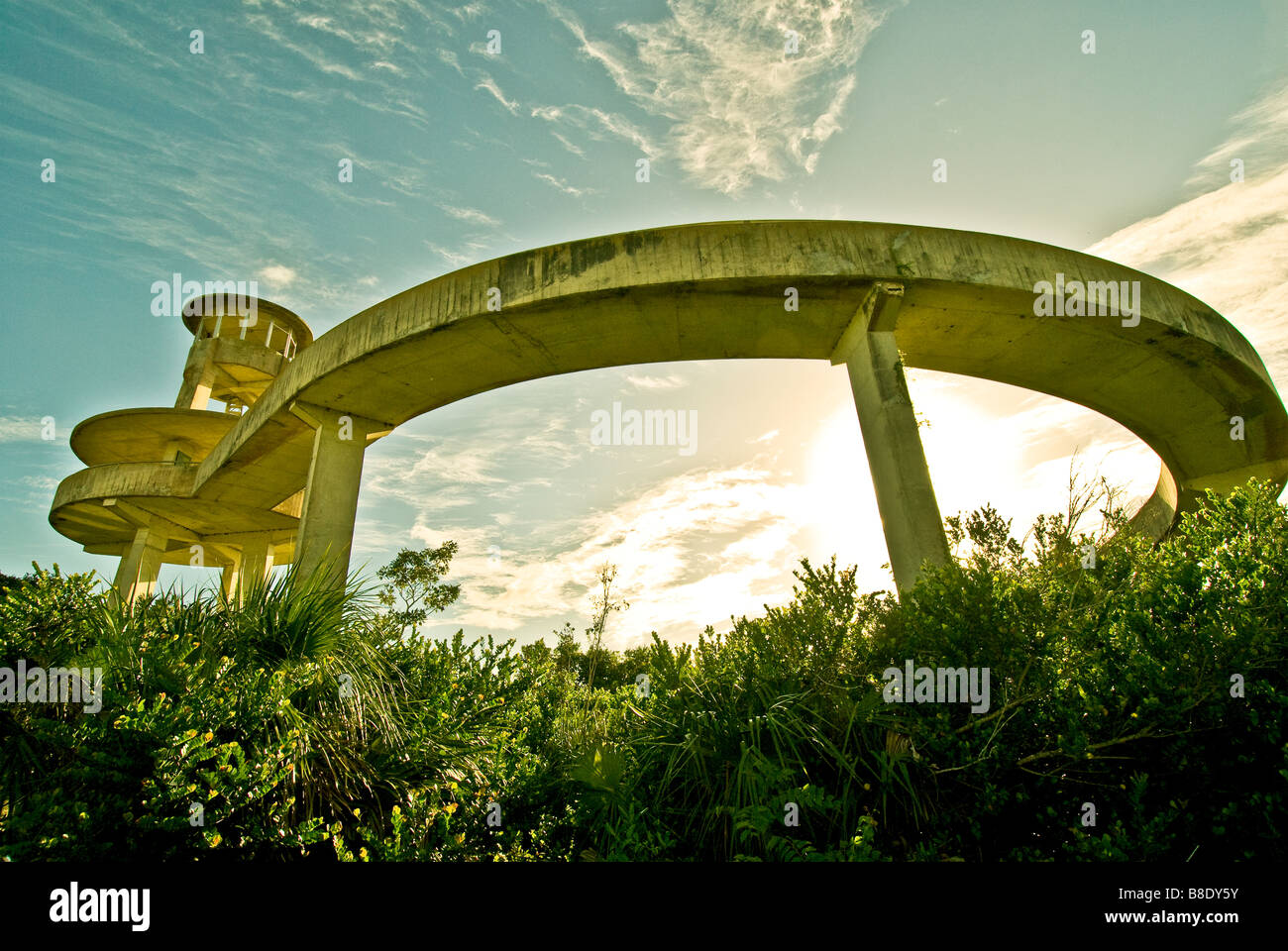 Everglades National Park Florida Shark Valley observation tower showing ...