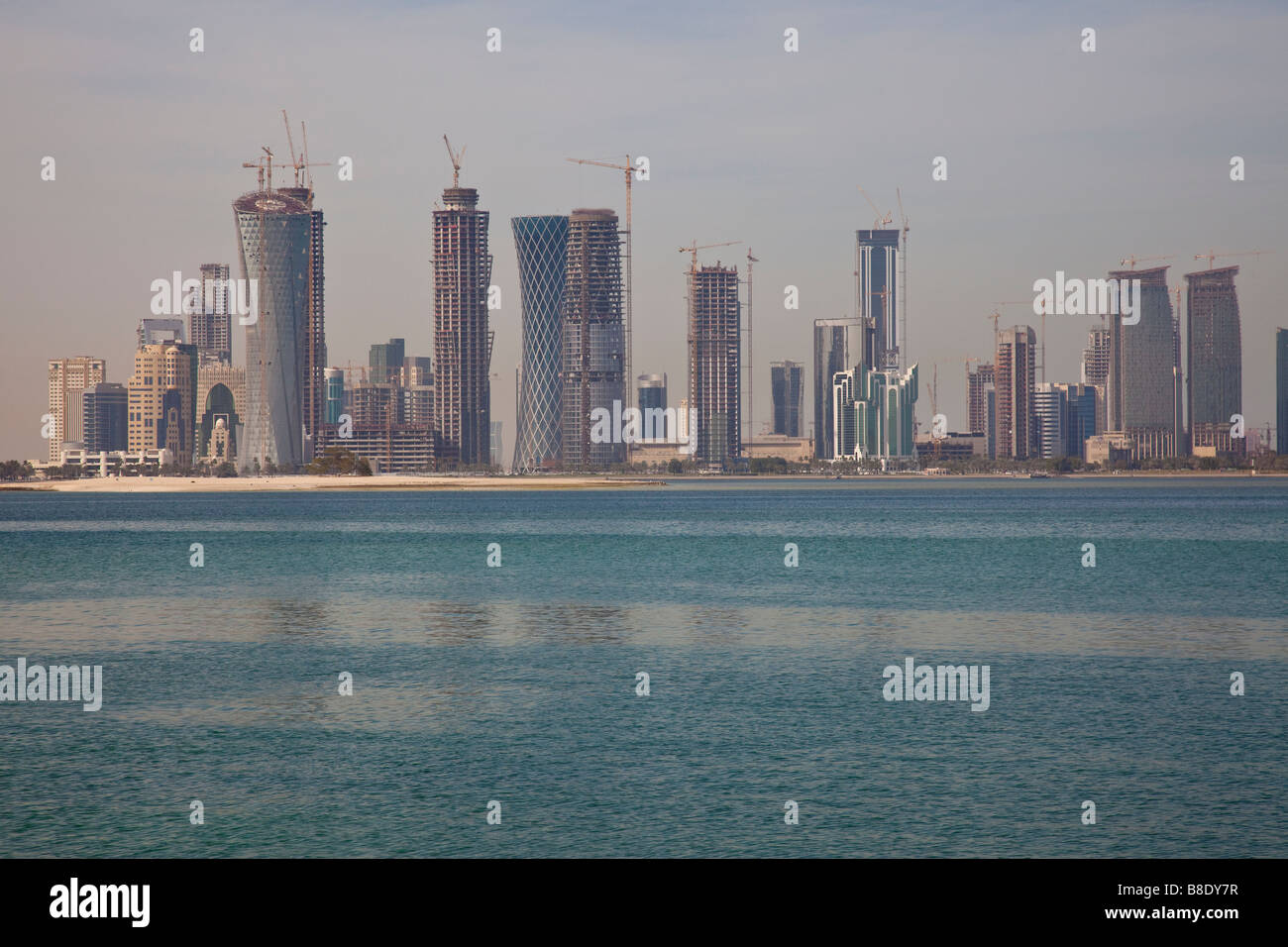 Skyscraper Construction Skyline in Doha Qatar Stock Photo - Alamy