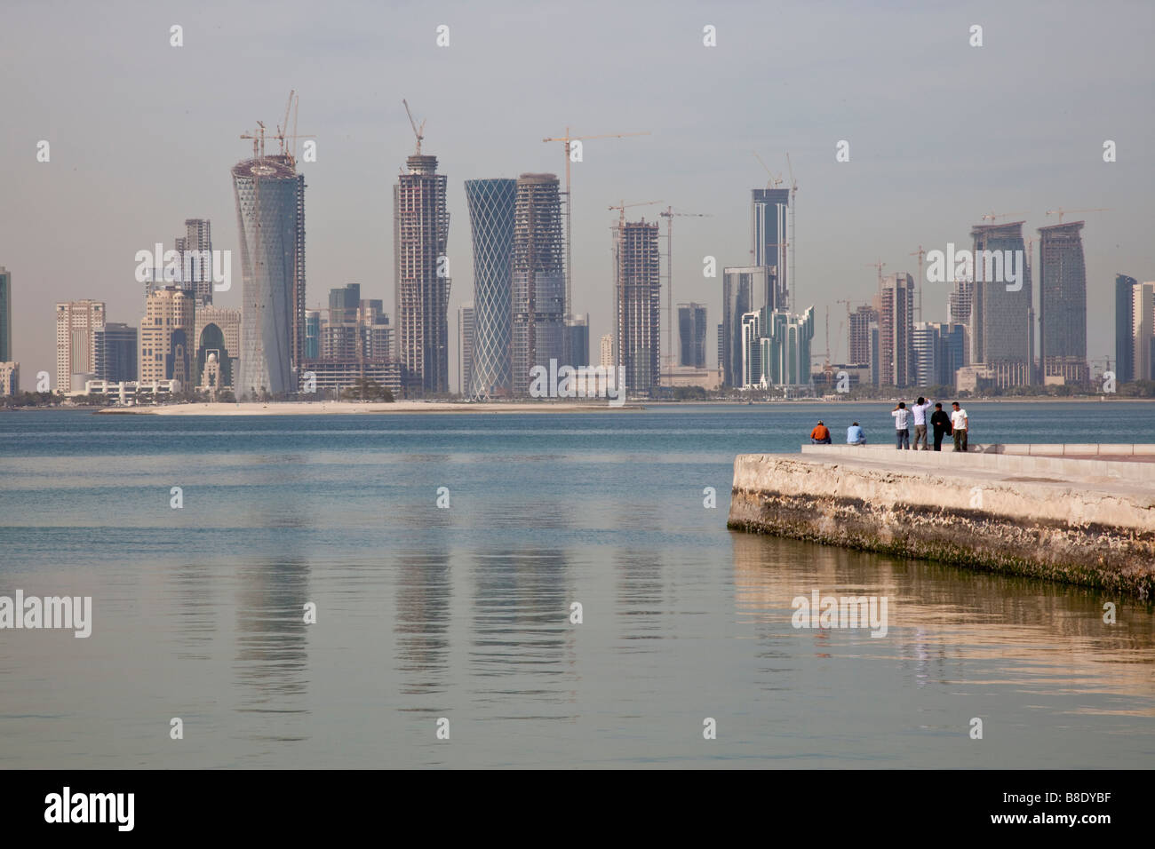 Skyscraper Construction Skyline in Doha Qatar Stock Photo - Alamy