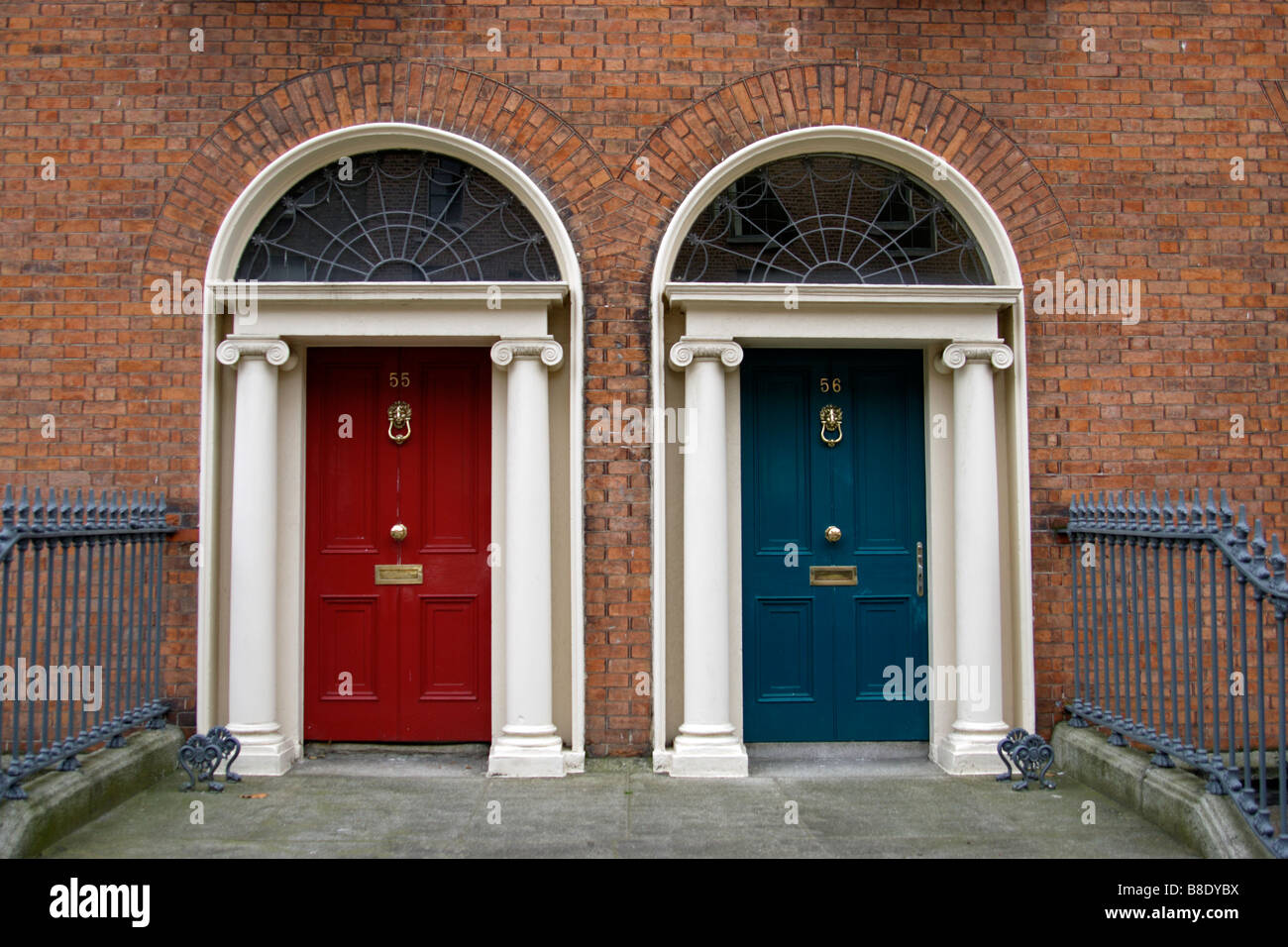 Ireland Dublin Merrion Square doors Stock Photo - Alamy