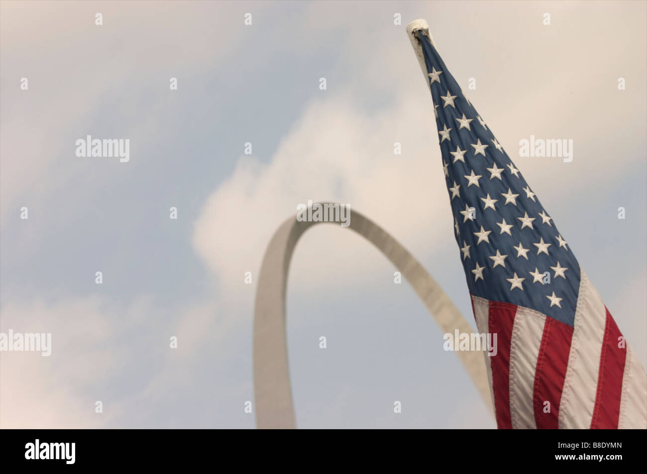 American flag gateway arch st hi-res stock photography and images - Alamy