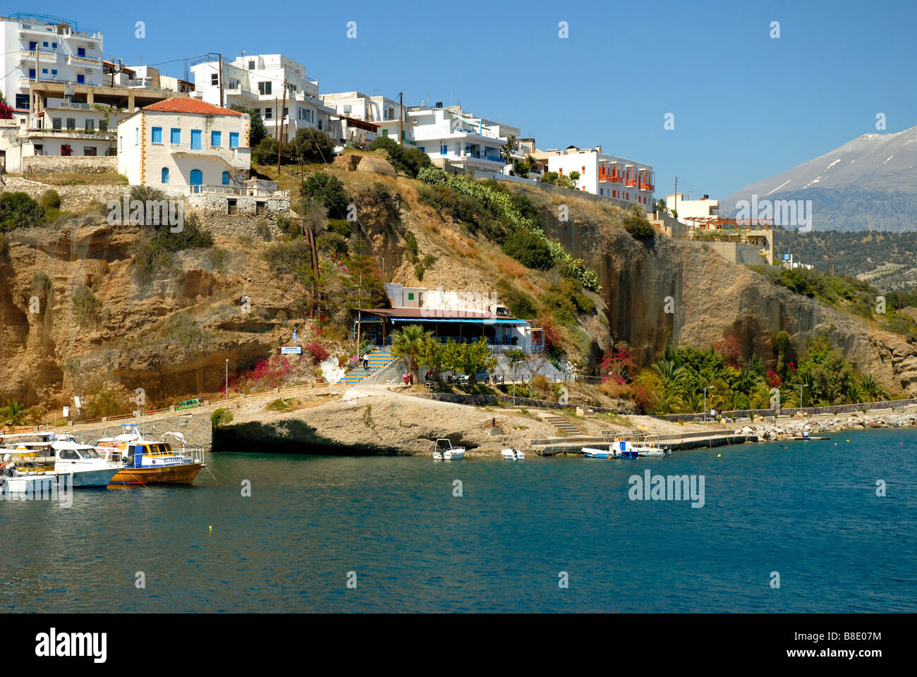 The lovely village of Agios Galini on the South Coast of the Island of ...
