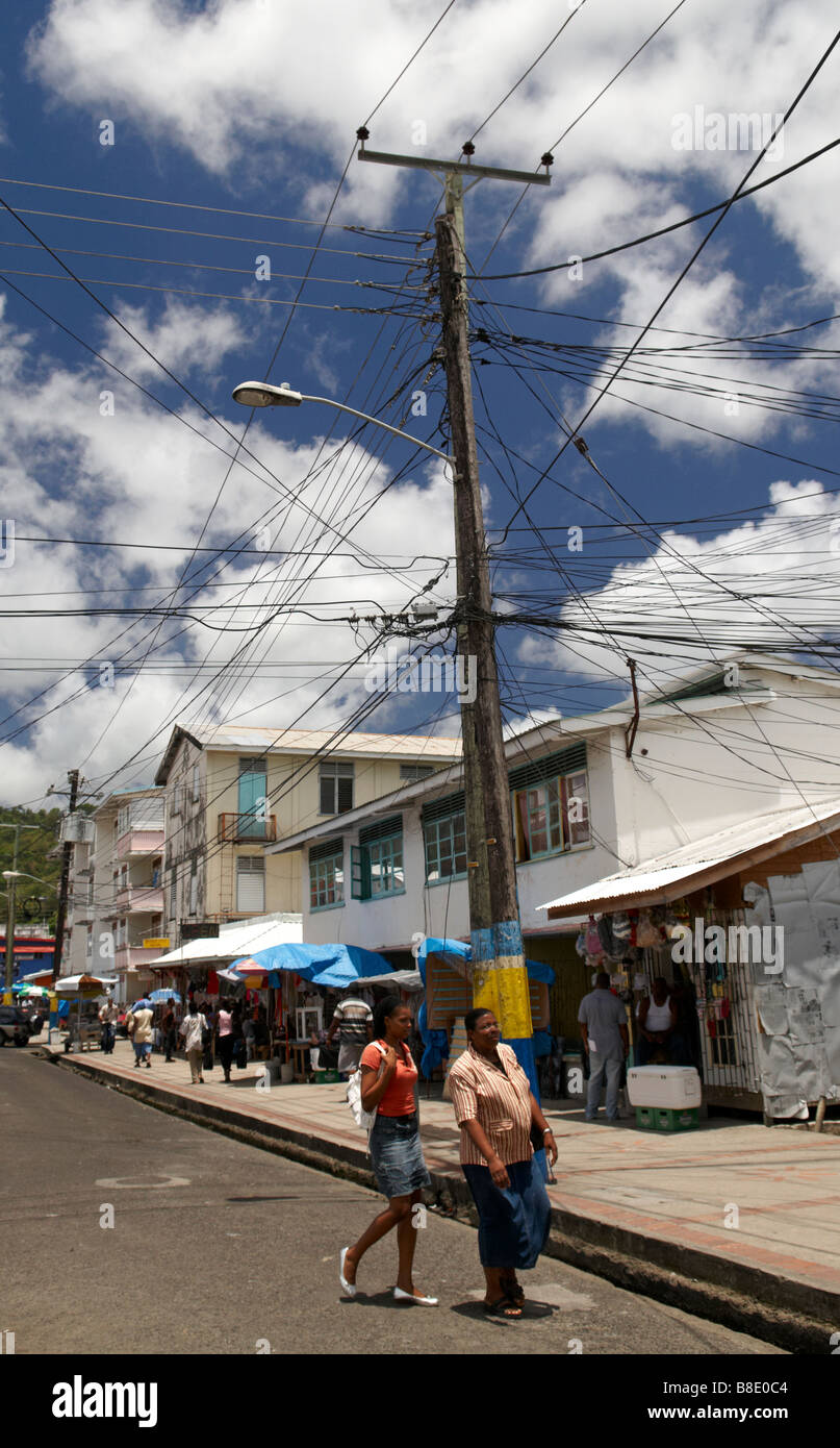 A street scene in the St Lucian capital, Castries Stock Photo - Alamy