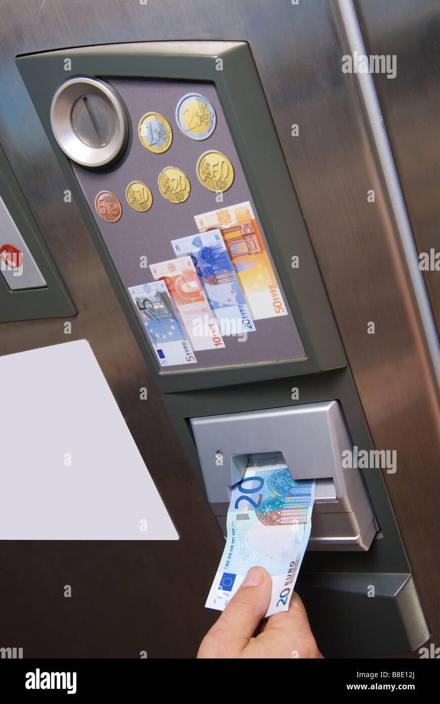 automatic paying machine euro currency Stock Photo - Alamy