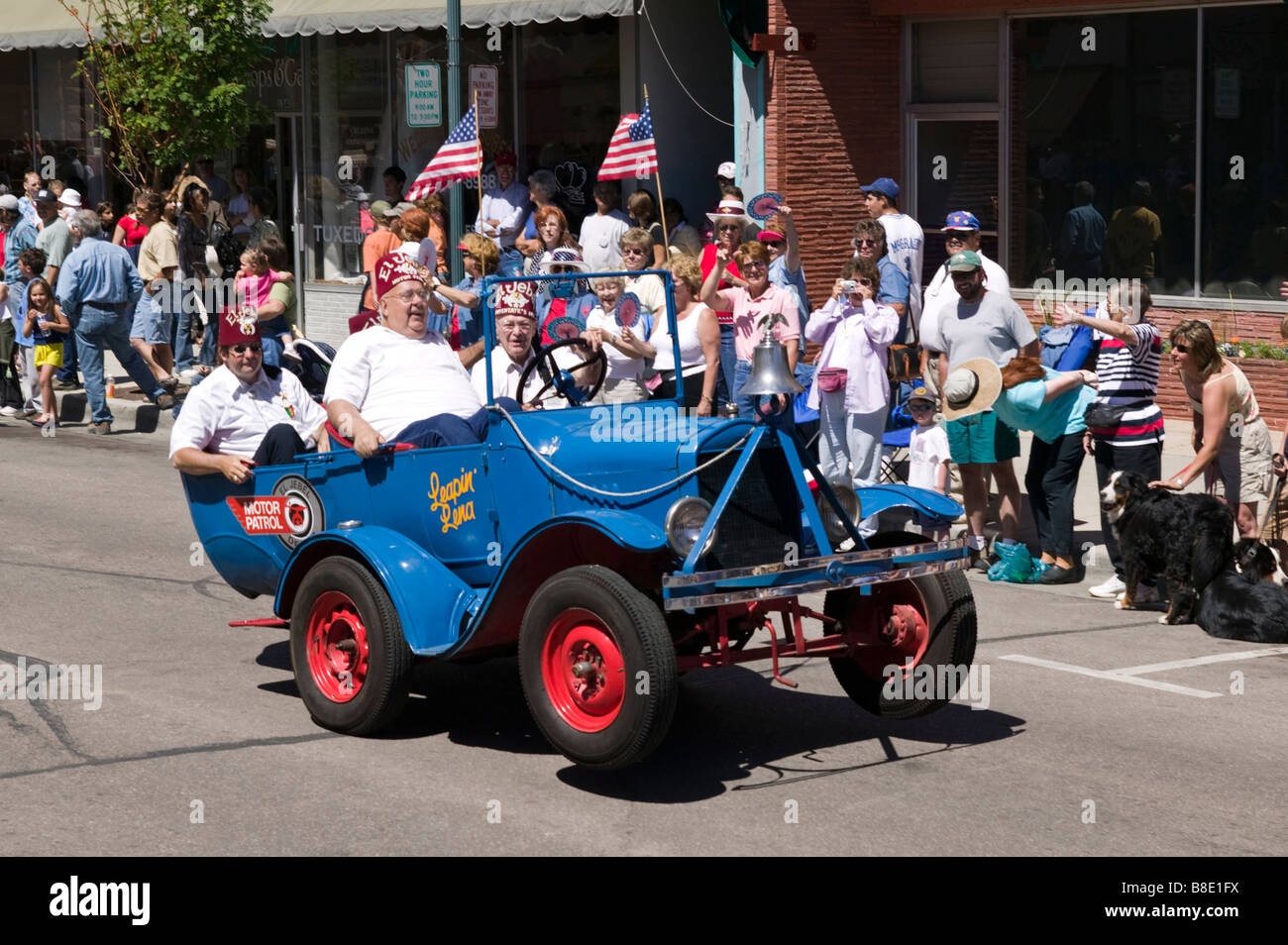 Small town parade during the annual Fibark Festival Stock Photo - Alamy