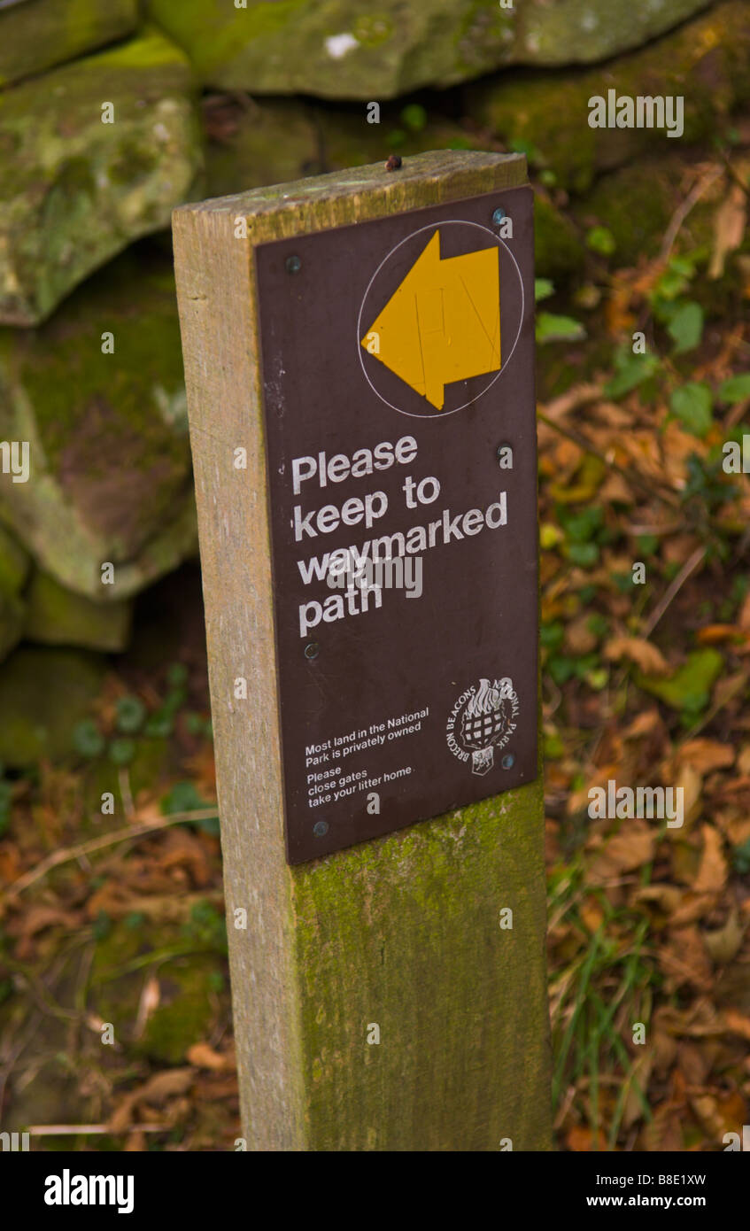 Brecon beacons national park public right of way hi-res stock ...