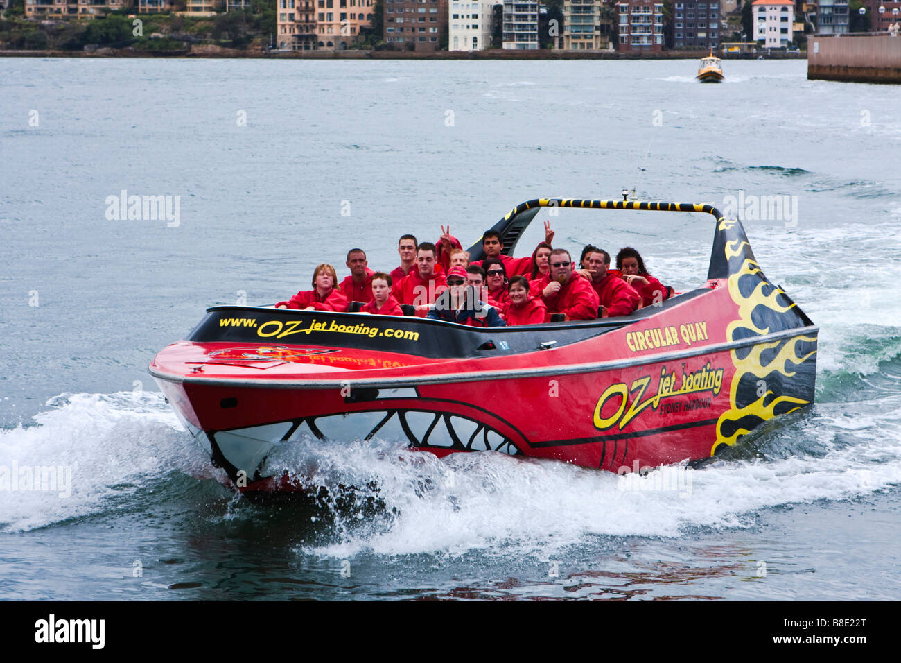 A jet boat on Sydney Harbour Stock Photo - Alamy