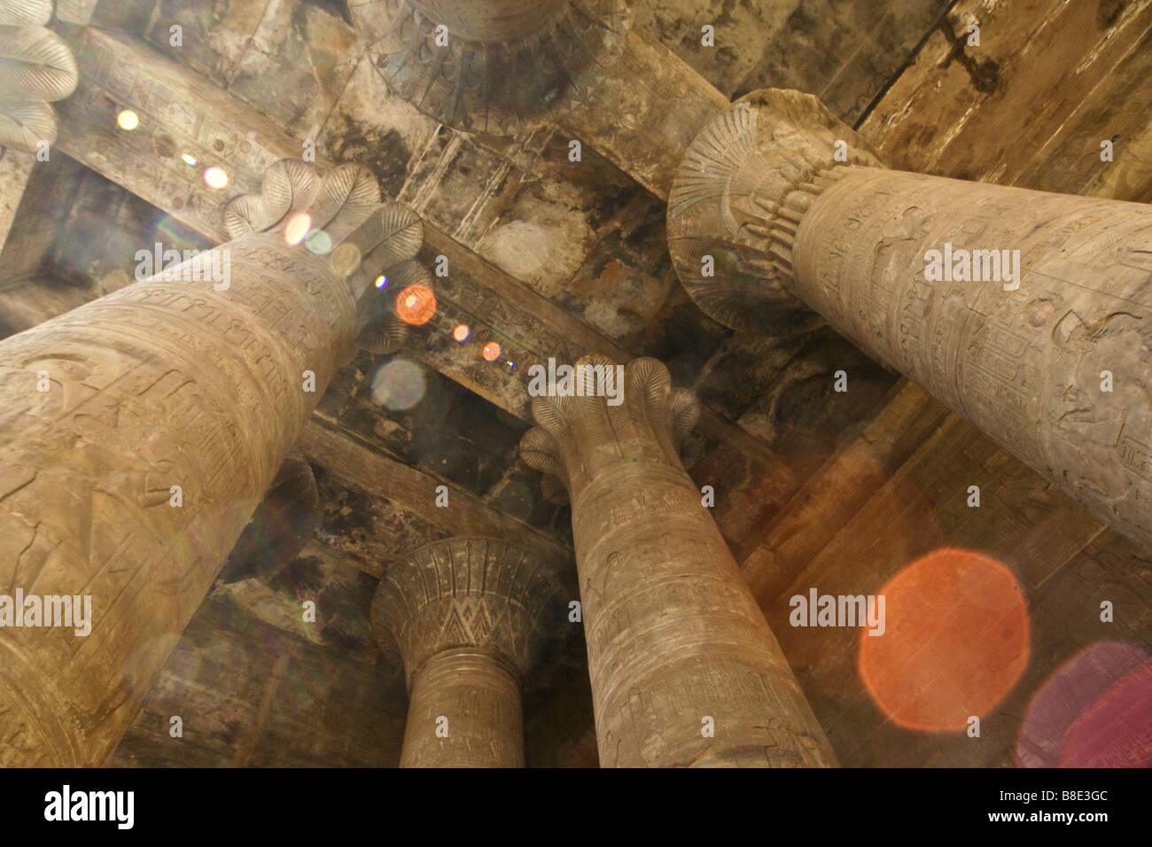 Hypostyle Hall at Edfu Temple, Edfu, Egypt Stock Photo - Alamy