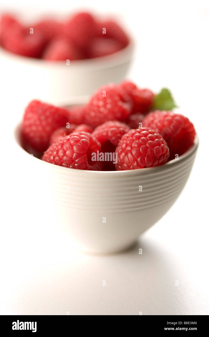 Close up of raspberries in a bowl Stock Photo - Alamy