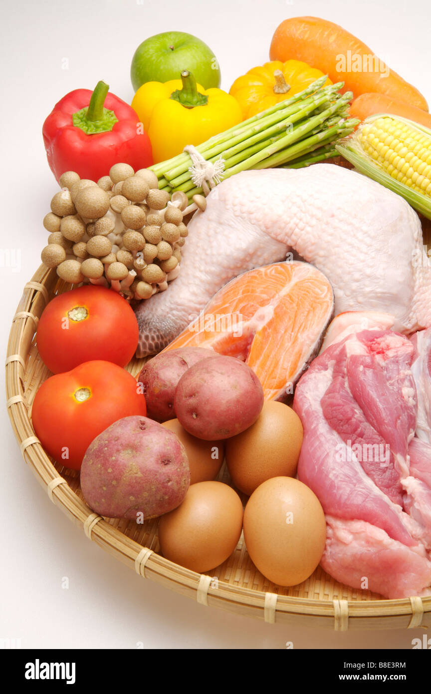 Close up of different kinds of food in a dustpan Stock Photo - Alamy