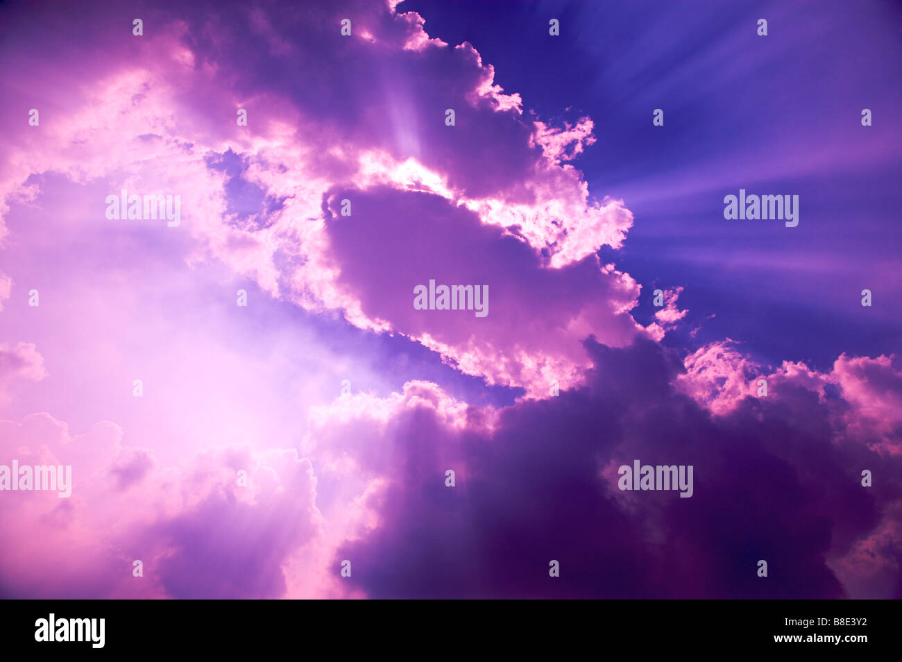 Pink clouds in the sky Stock Photo - Alamy