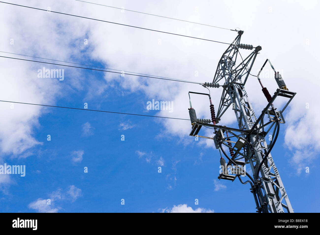 Cables clear sky cable hi-res stock photography and images - Alamy