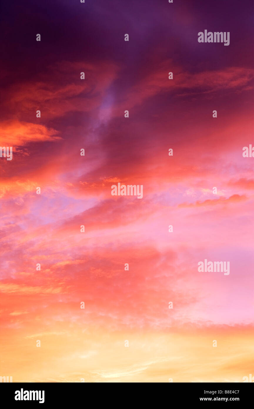 Pink clouds in the sky Stock Photo - Alamy