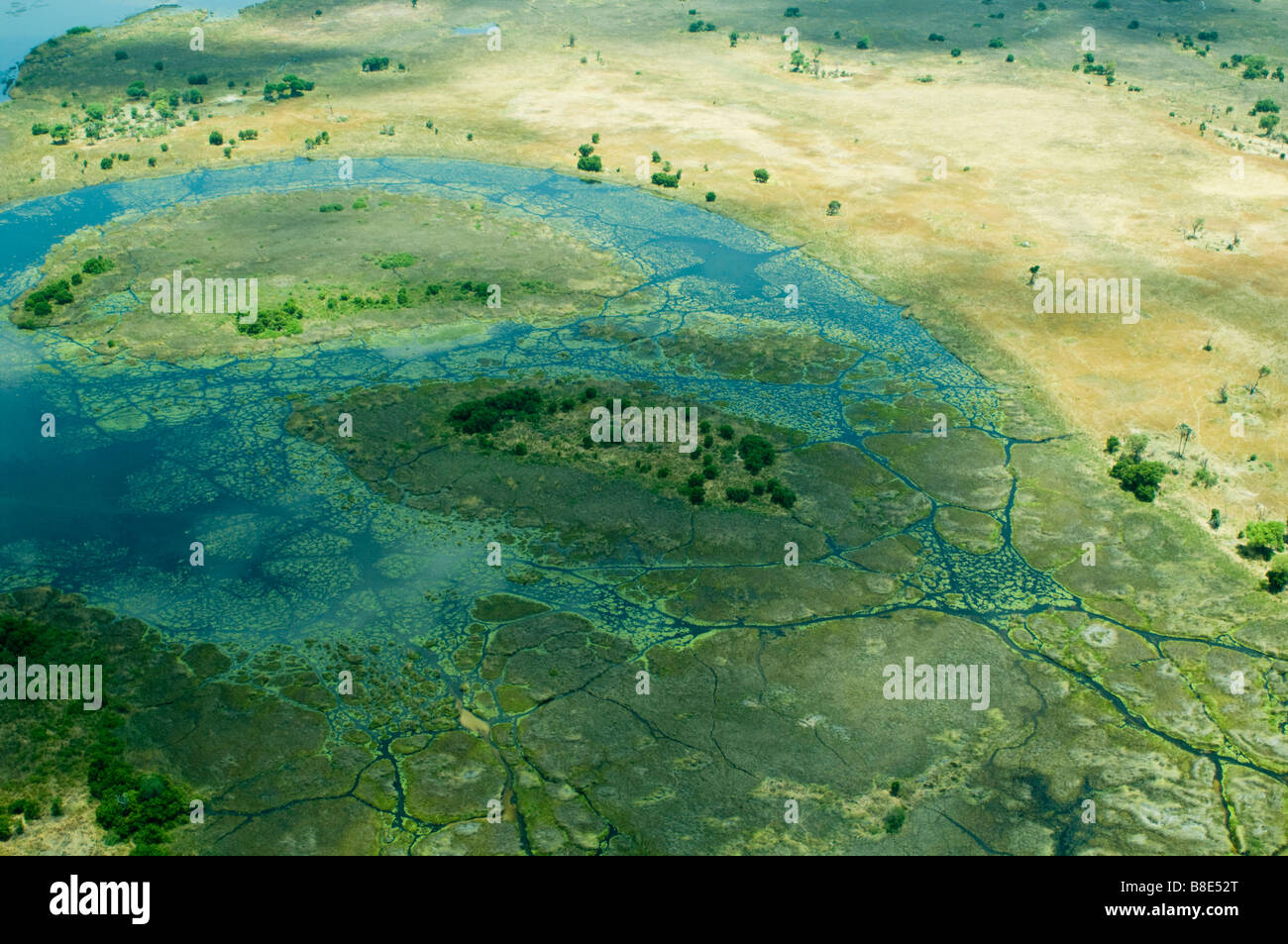 Aerial view of Botswana's Okavango delta Stock Photo - Alamy