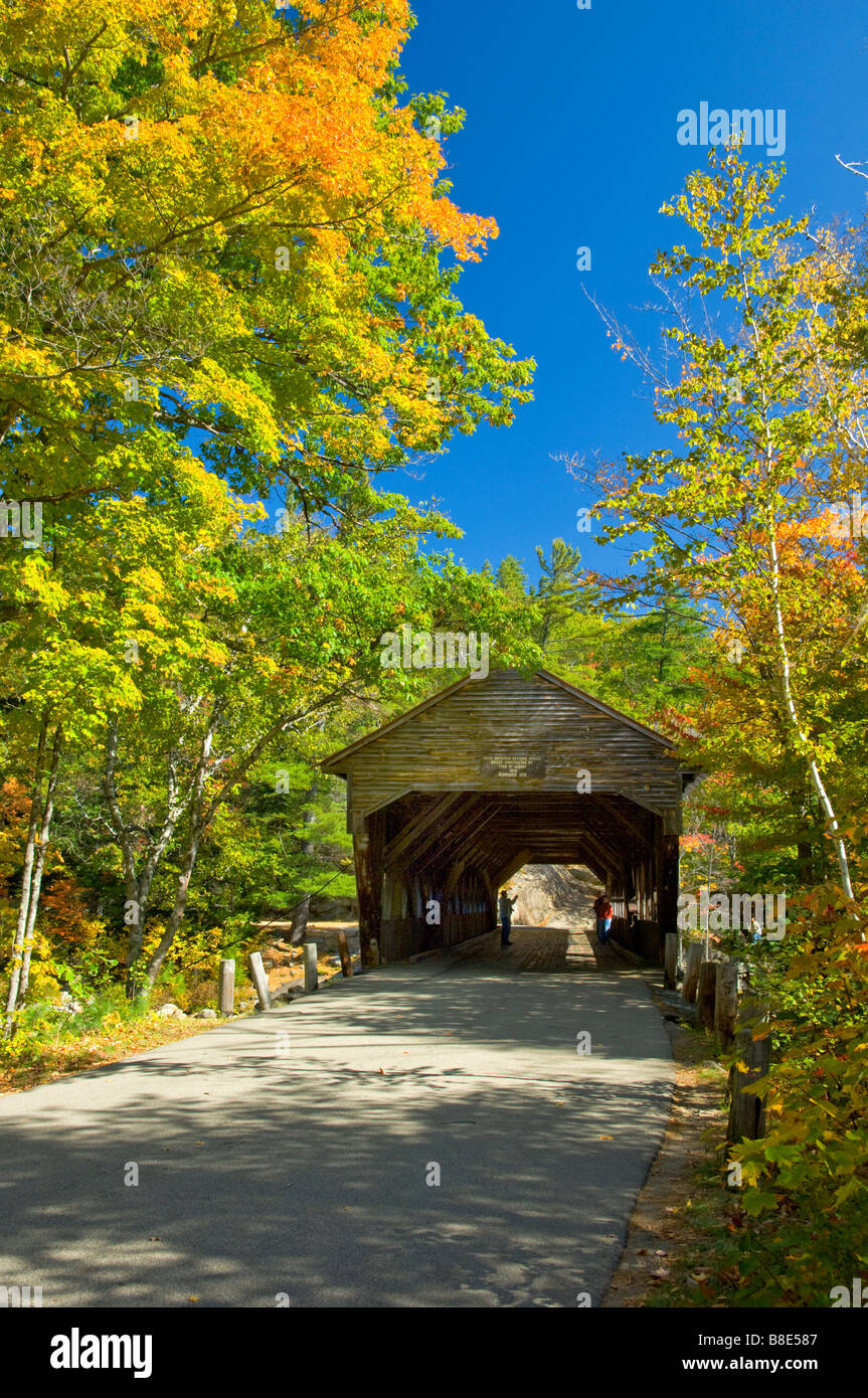 The Albany Covered Bridge near the Kancamagus Highway in the White ...