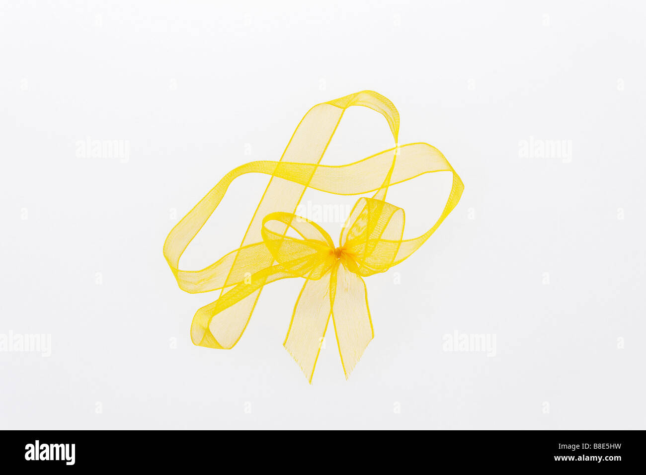 clip image yellow ribbon and bow Stock Photo - Alamy