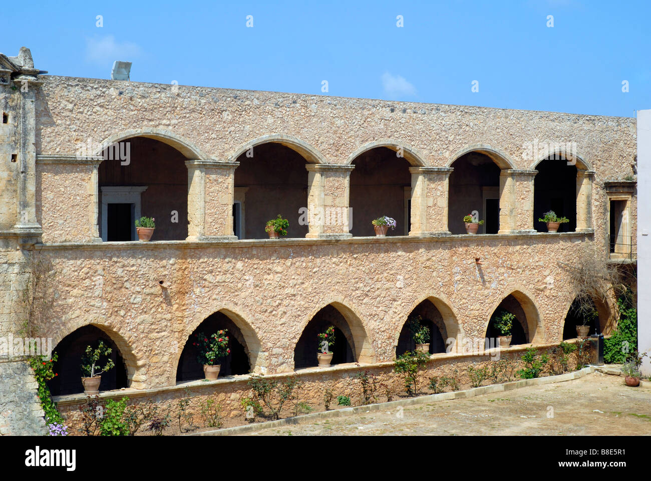 The Monastery of Arkadia on the Island of Crete in the Mediterranean ...