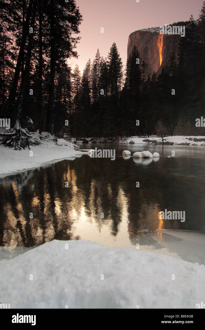Merced river horsetail falls hi-res stock photography and images - Alamy