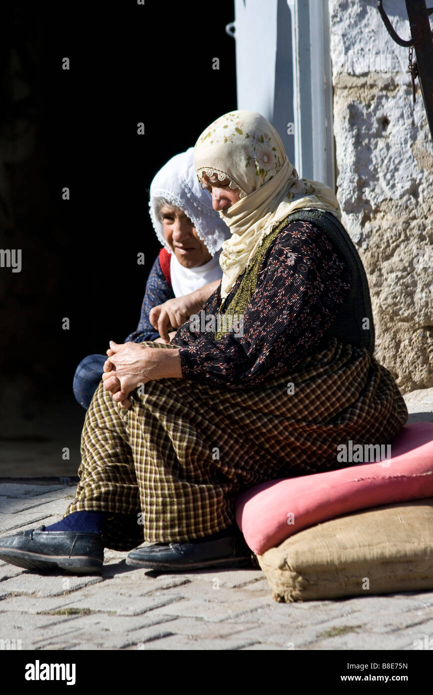 Two Elderly Turkish Women in Goreme Cappadocia Turkey Stock Photo - Alamy