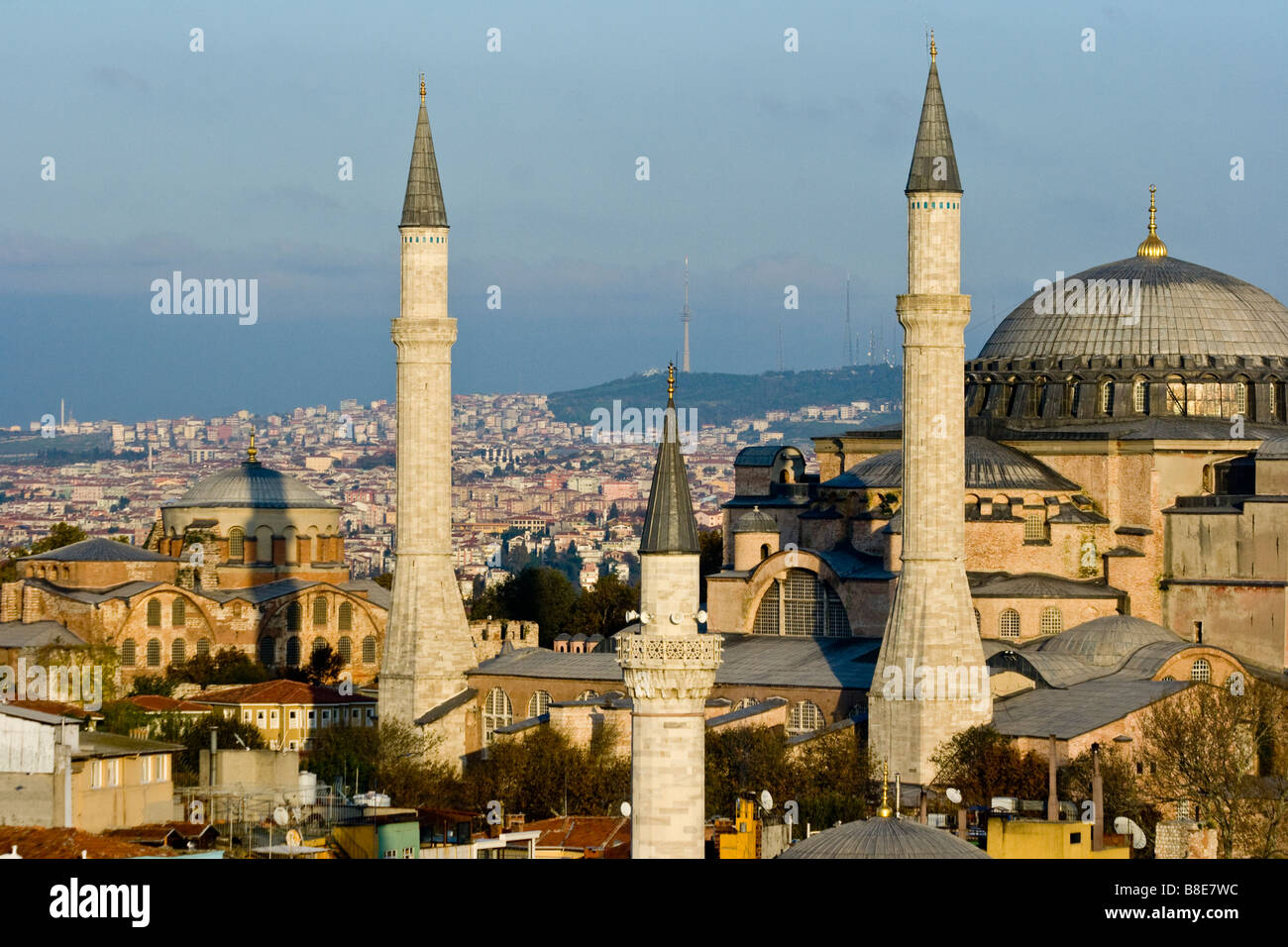Minaret of the Blue Mosque in Istanbul Turkey Stock Photo - Alamy