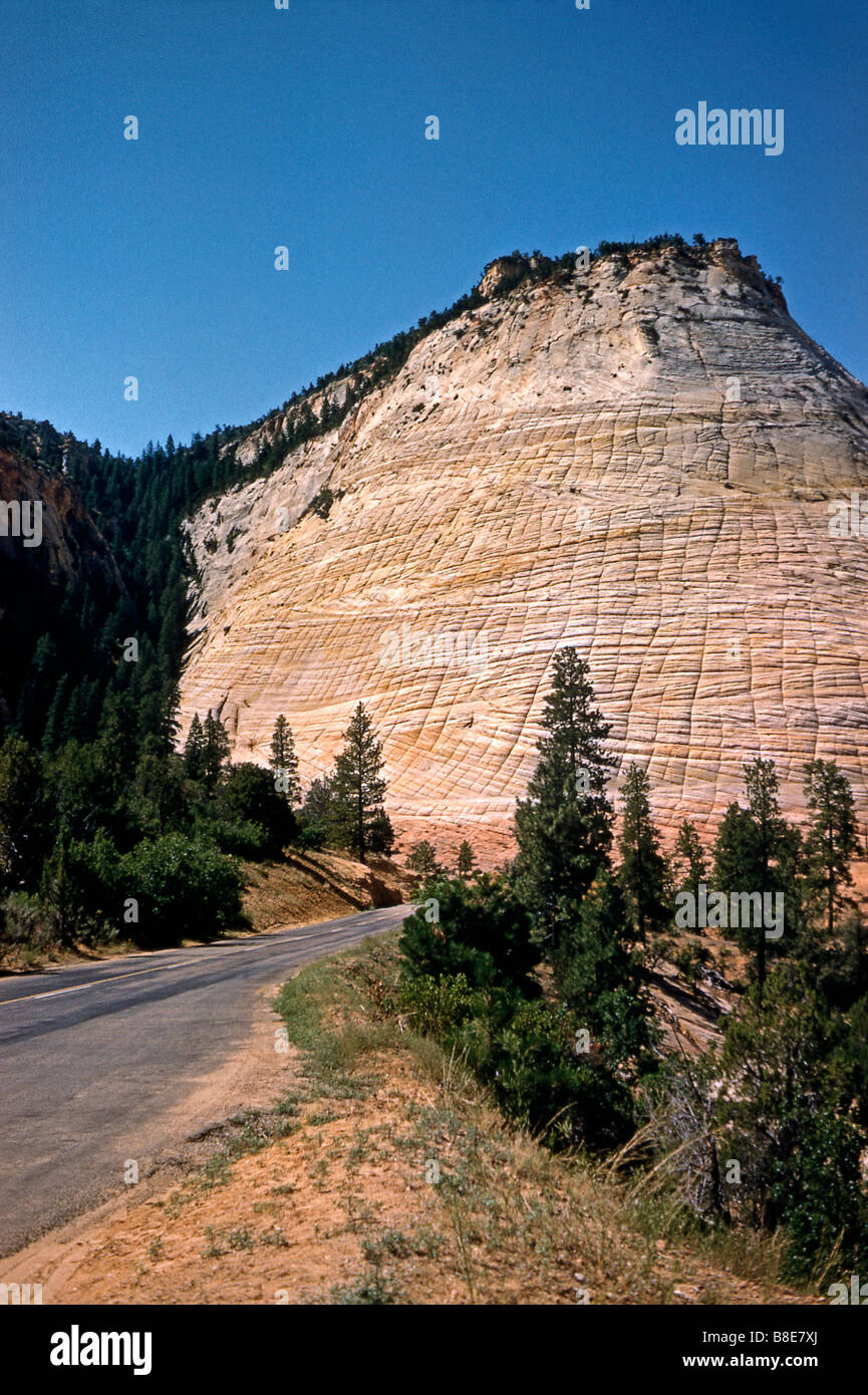 Checkerboard Mesa, Zion National Park Utah USA Stock Photo - Alamy