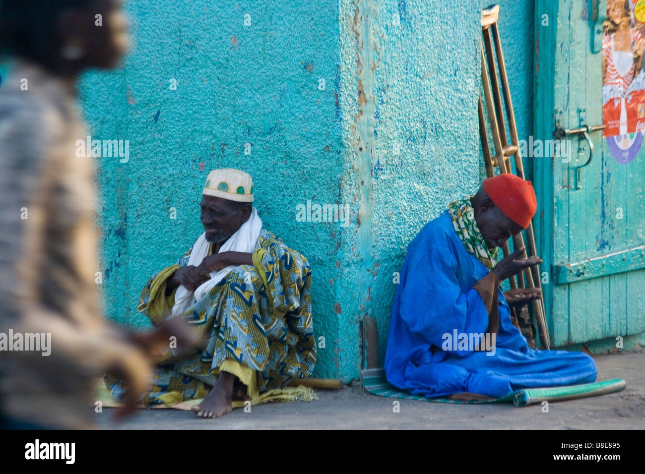 Homeless Men in St Louis in Senegal West Africa Stock Photo - Alamy