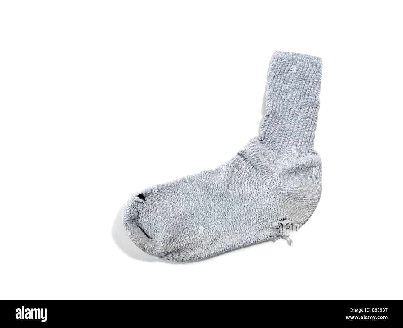 Old Worn Sock with holes Stock Photo Alamy