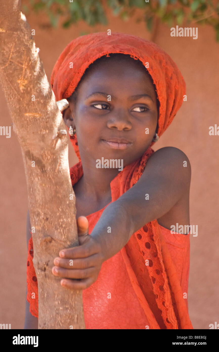Young African Girl in Mopti in Mali West Africa Stock Photo - Alamy