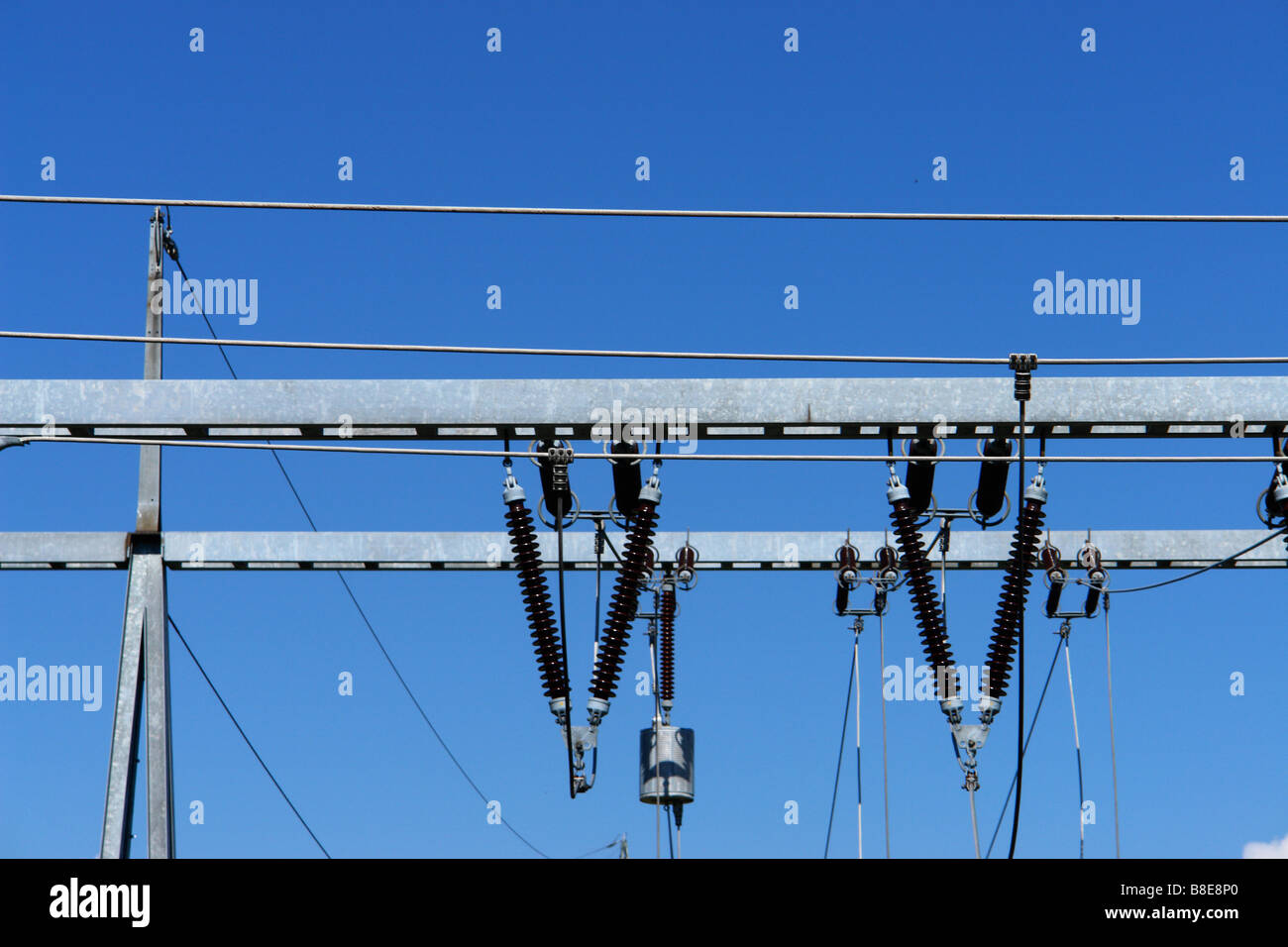an electric power transformation substation Stock Photo - Alamy