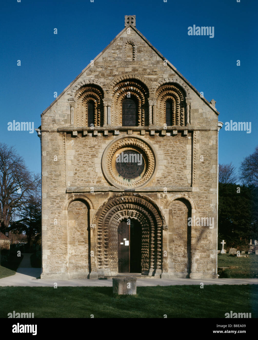Iffley Church West Front Stock Photo - Alamy