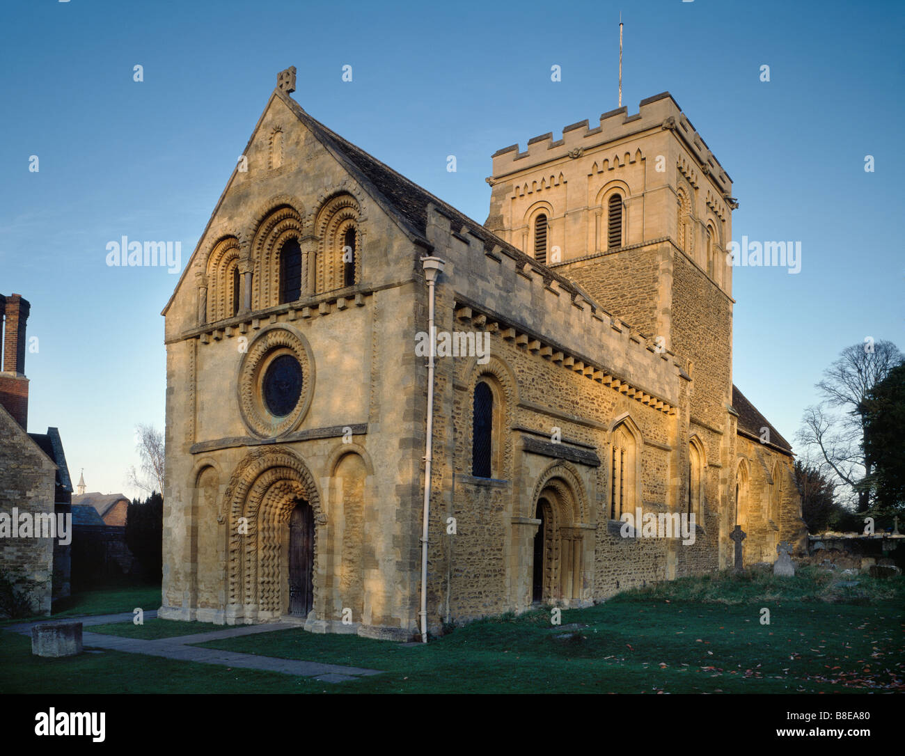 Iffley Oxfordshire. Norman Church of St Mary. From south west Stock ...