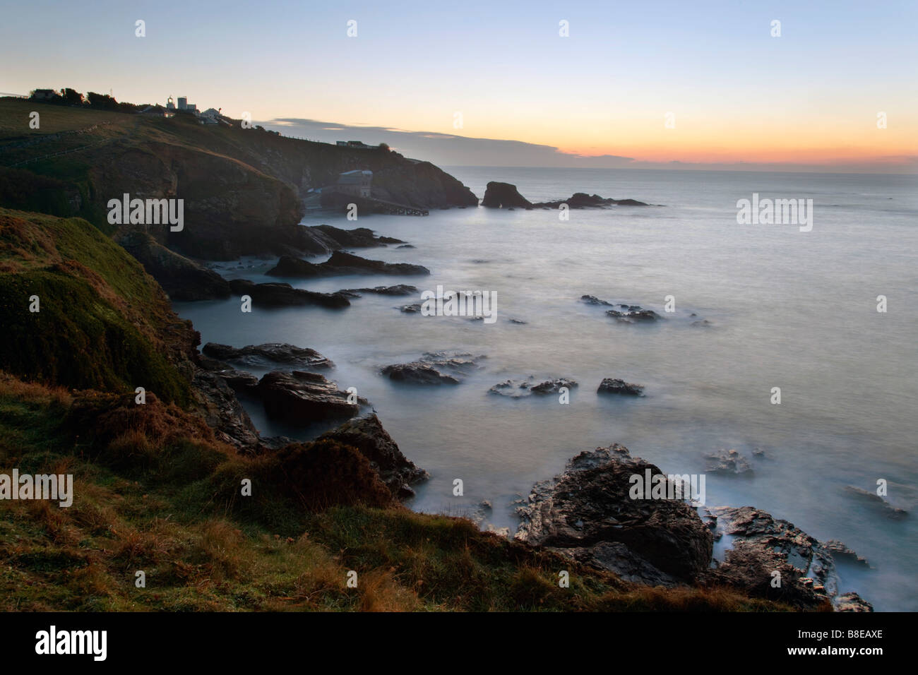 lizard point sunset cornwall Stock Photo - Alamy