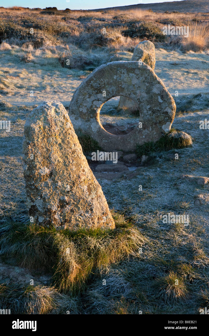 men and tol in frost penwith cornwall Stock Photo - Alamy