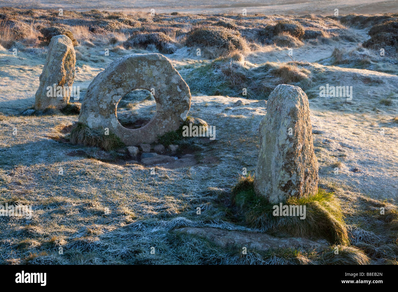 men and tol in frost penwith cornwall Stock Photo - Alamy