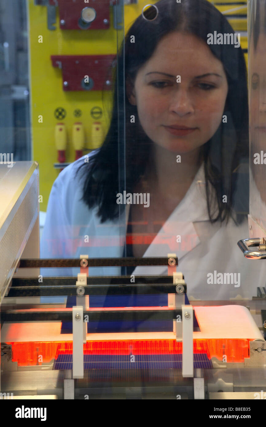 Production of solar cells, Thalheim, Germany Stock Photo - Alamy