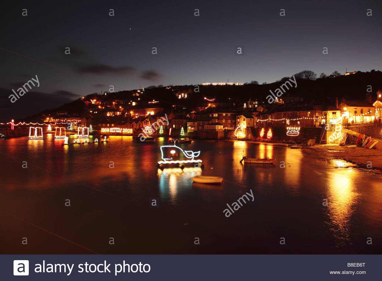Mousehole Christmas Lights High Resolution Stock Photography and Images ...